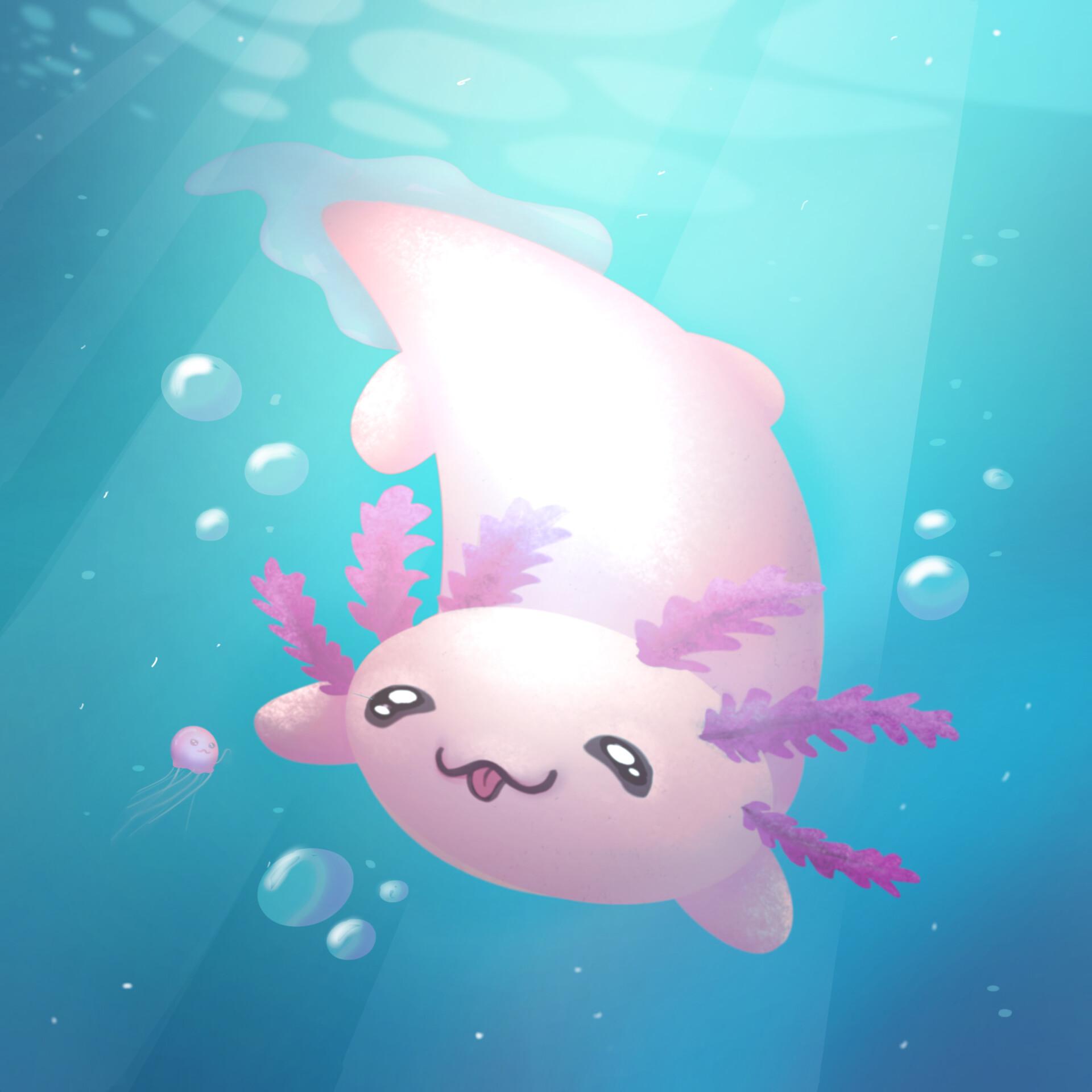 Kawaii Axolotl Wallpapers - Top Free Kawaii Axolotl Backgrounds ...