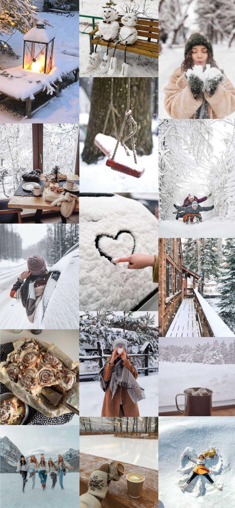 Winter Aesthetic Collage Wallpapers - Top Free Winter Aesthetic Collage ...