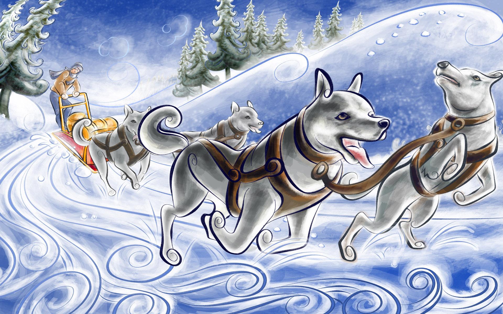 Sled Dogs Wallpapers - Top Free Sled Dogs Backgrounds - WallpaperAccess