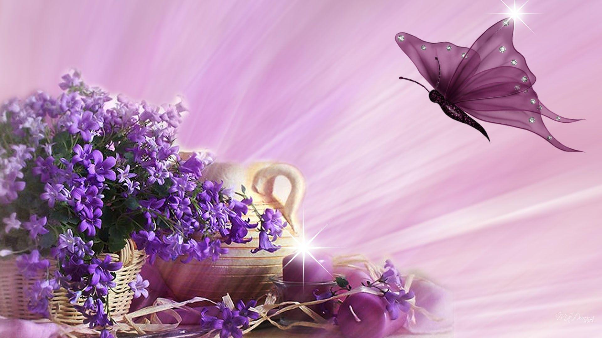 Purple Hearts and Butterfly Wallpapers - Top Free Purple Hearts and ...