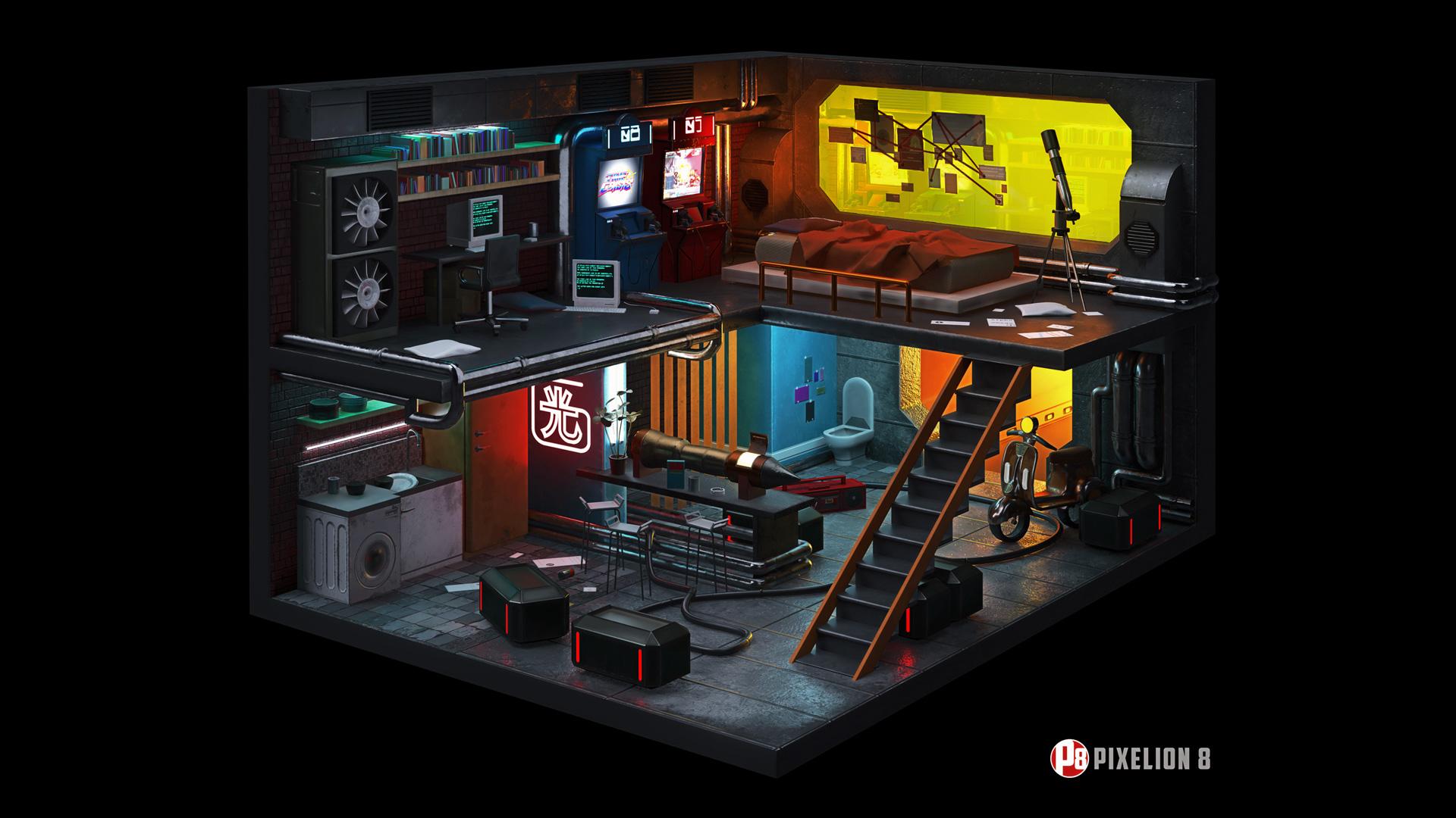 Cyberpunk Room Wallpapers - Top Free Cyberpunk Room Backgrounds ...