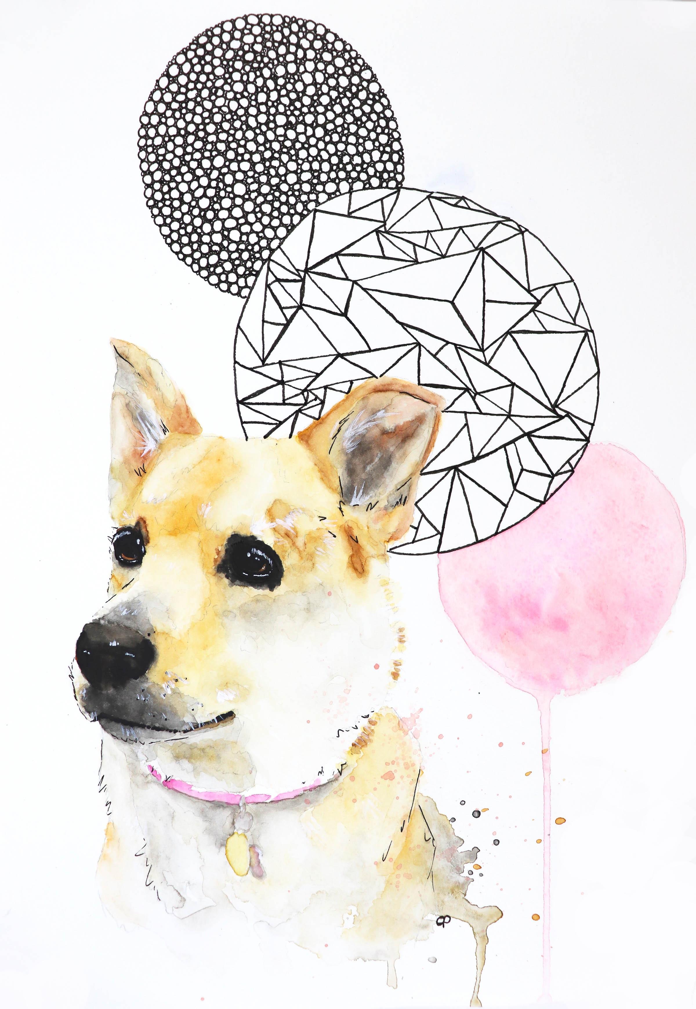 Watercolor Dog Wallpapers - Top Free Watercolor Dog Backgrounds ...