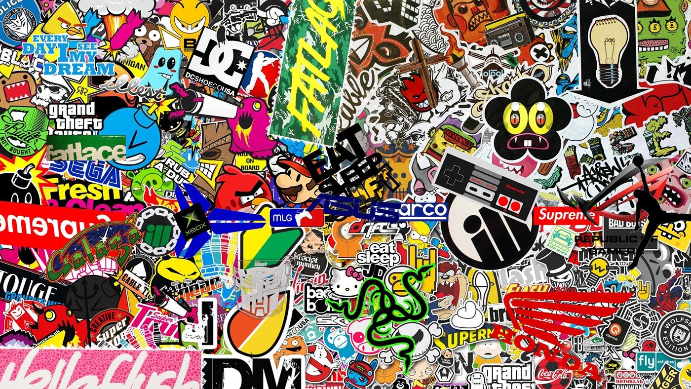 Marvel Sticker Bomb Wallpapers - Top Free Marvel Sticker Bomb ...