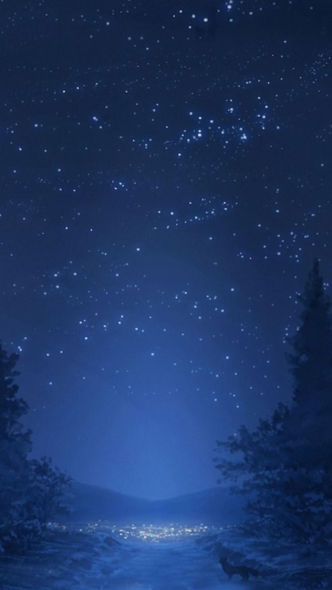 Winter Night Sky iPhone Wallpapers - Top Free Winter Night Sky iPhone ...