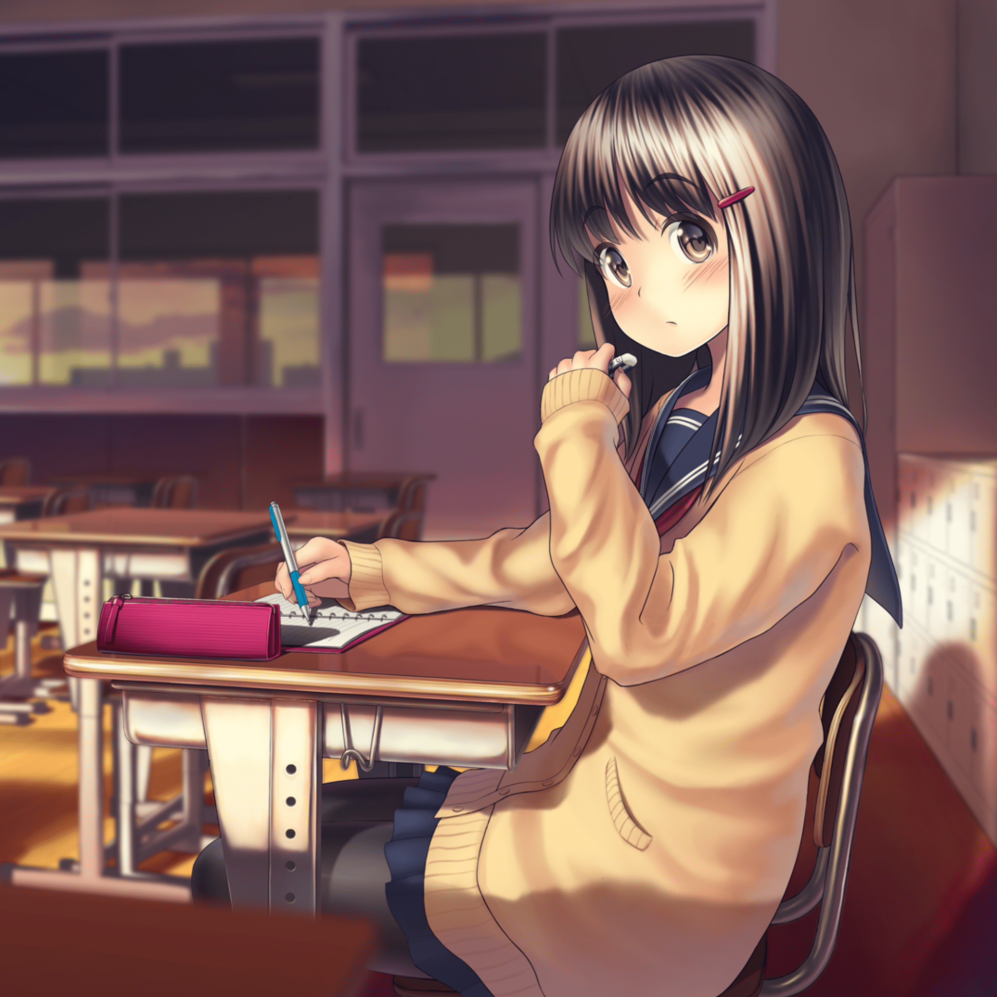 Anime Girl School Wallpapers - Top Free Anime Girl School Backgrounds ...