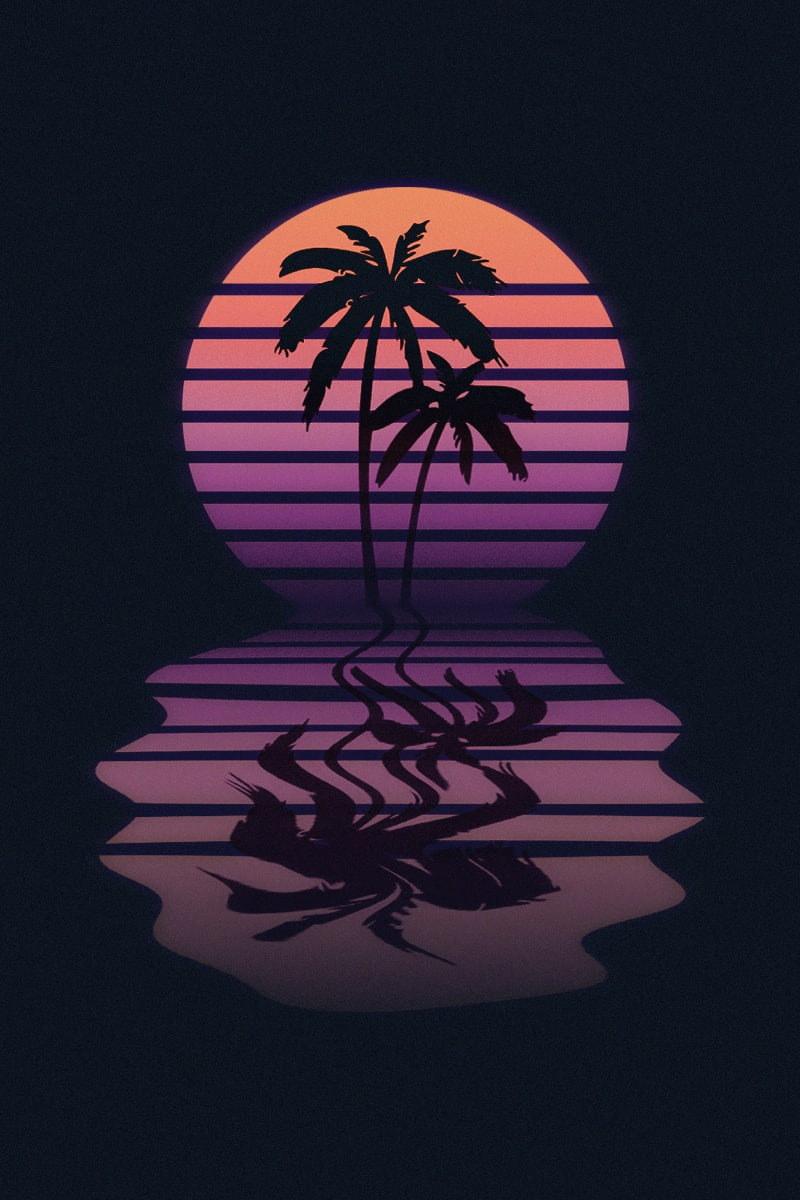 80s Retro Palm Tree Wallpapers - Top Free 80s Retro Palm Tree ...
