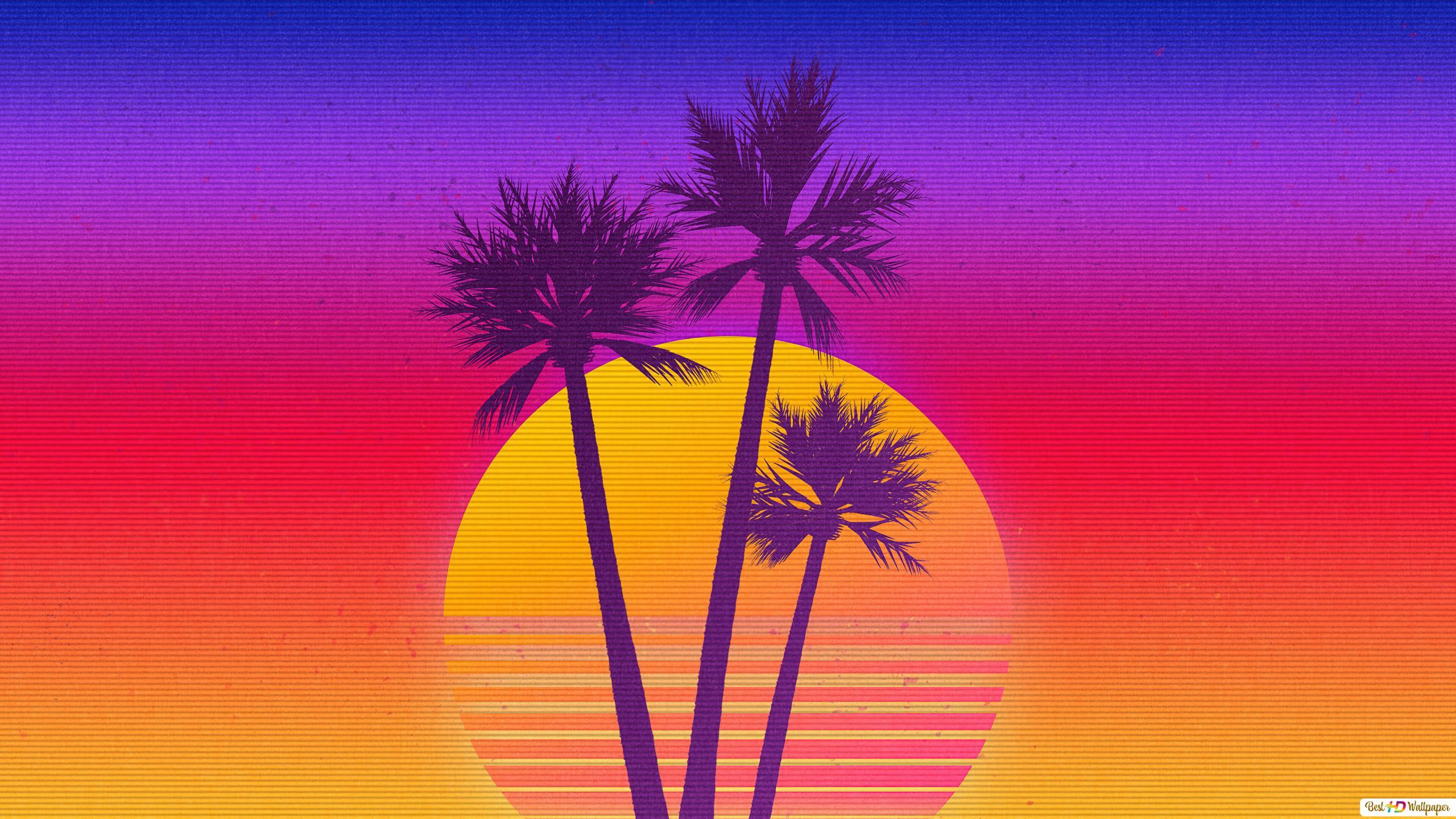 80s Retro Palm Tree Wallpapers - Top Free 80s Retro Palm Tree ...