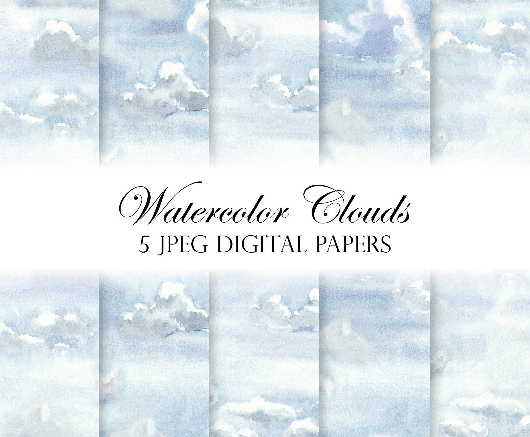 Watercolor Clouds Wallpapers - Top Free Watercolor Clouds Backgrounds ...