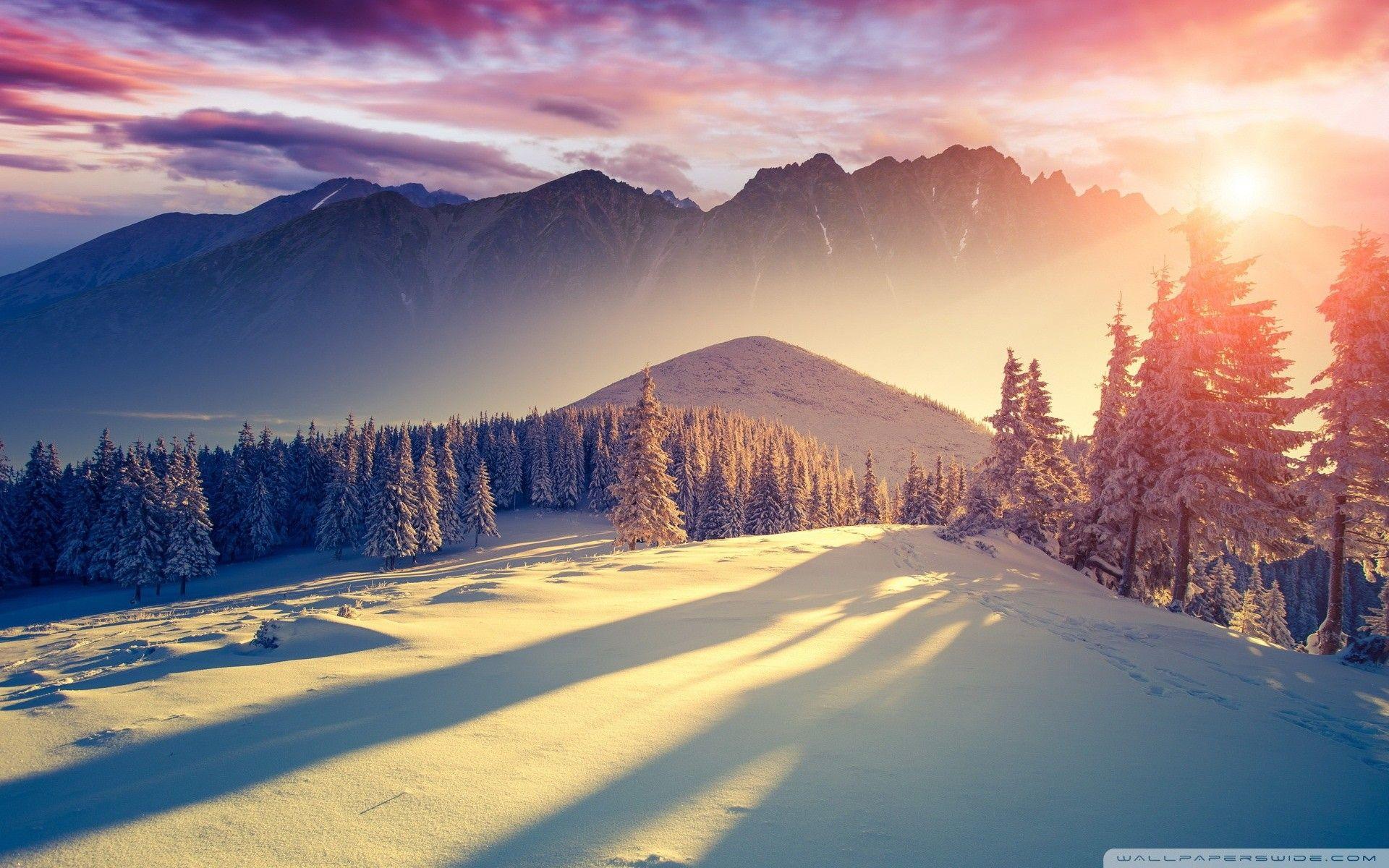 Winter Sunset Computer Wallpapers - Top Free Winter Sunset Computer ...