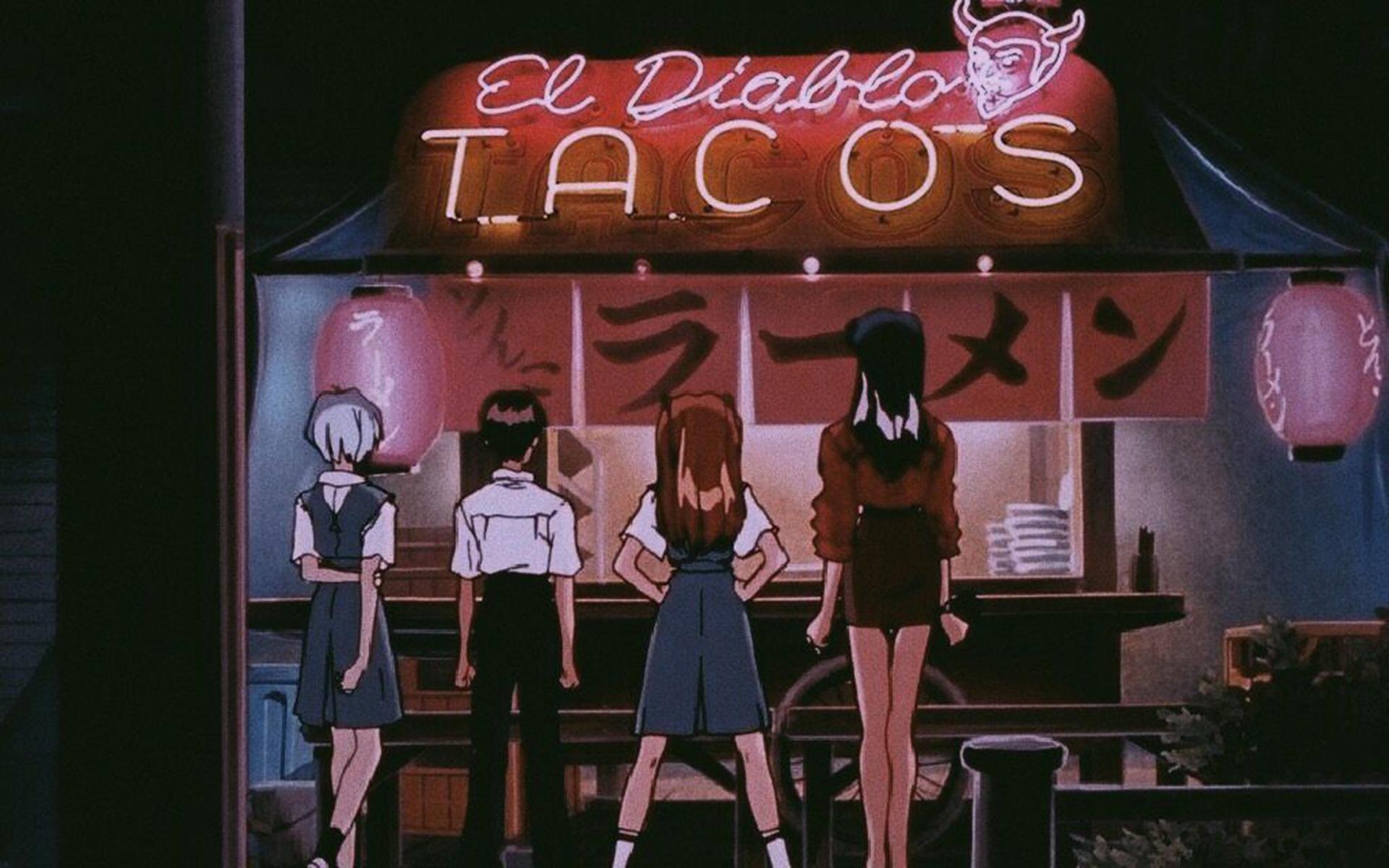 Retro Anime Aesthetic Desktop Wallpapers - Top Free Retro Anime ...