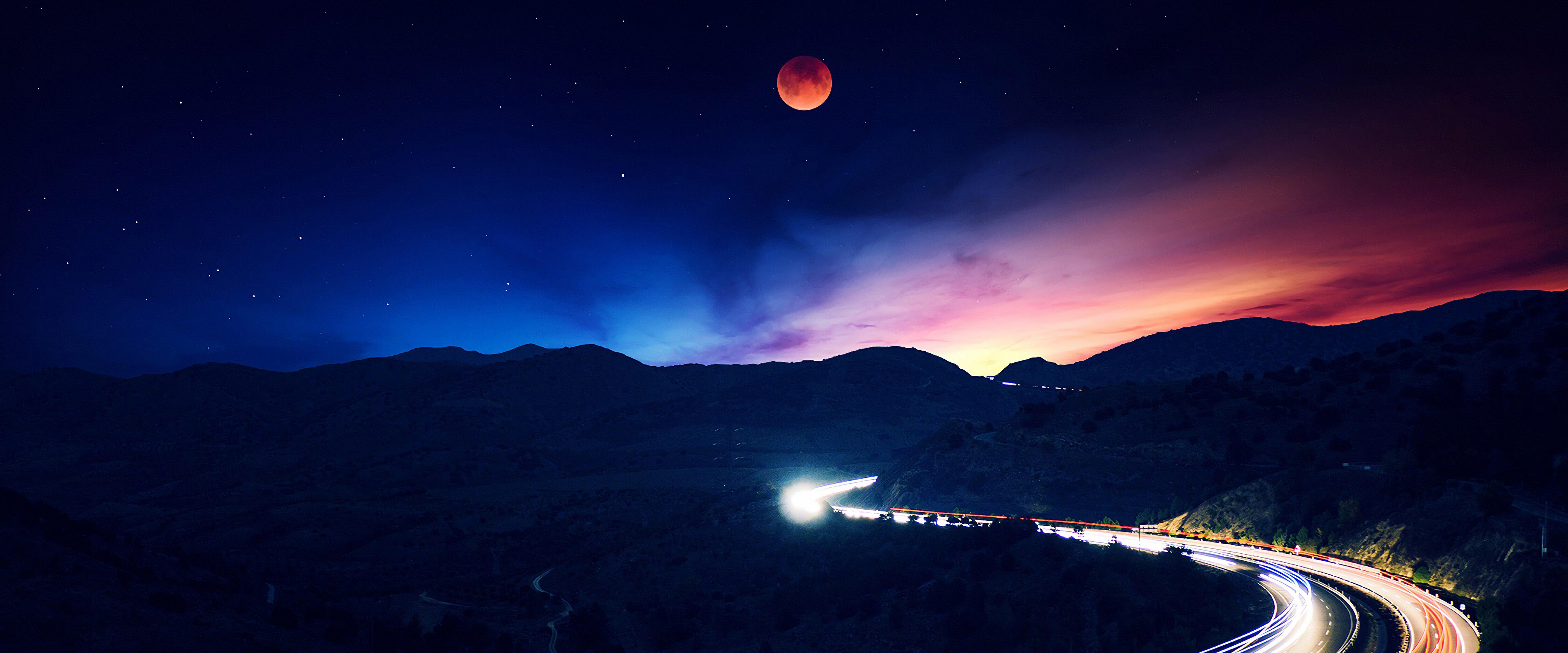 Night Sky Moon 4K Wallpapers - Top Free Night Sky Moon 4K Backgrounds ...