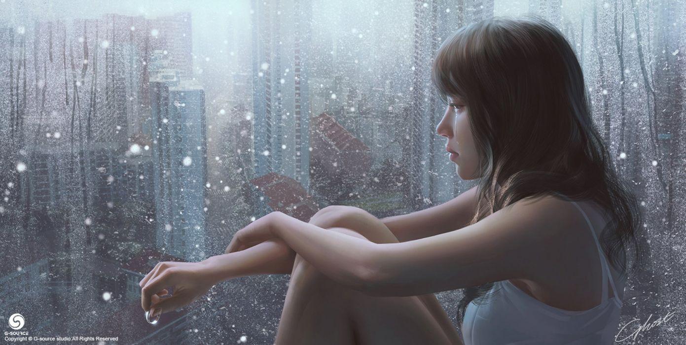 Girl Crying Art Wallpapers - Top Free Girl Crying Art Backgrounds ...