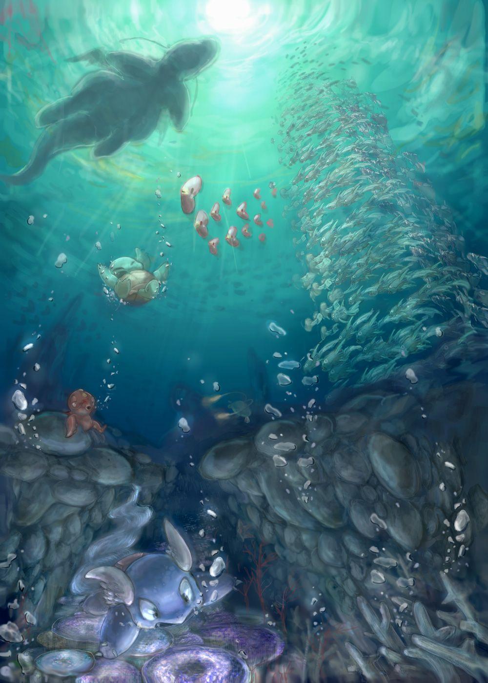 Pokemon Underwater Wallpapers - Top Free Pokemon Underwater Backgrounds ...