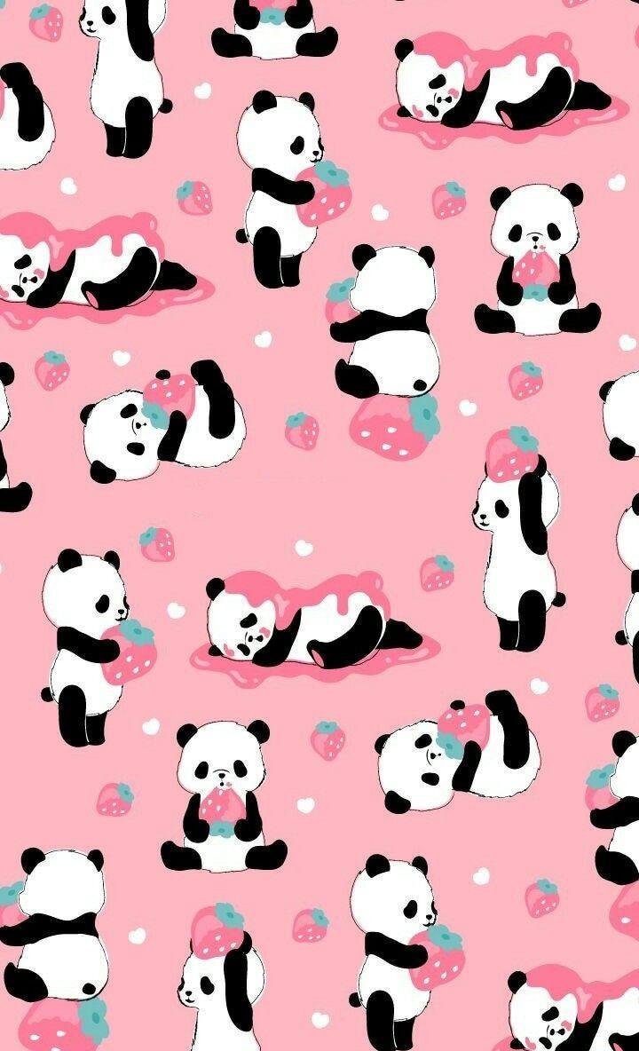 Cute Pink Panda Wallpapers - Top Free Cute Pink Panda Backgrounds ...