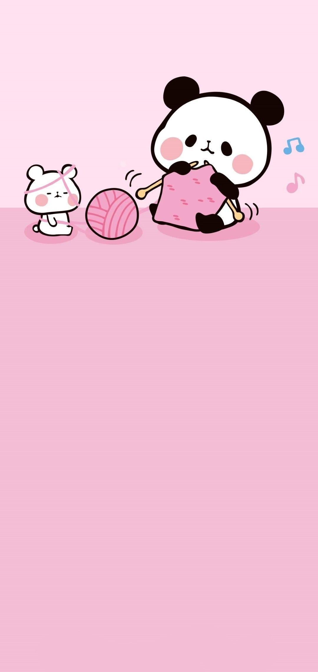 Cute Pink Panda Wallpapers - Top Free Cute Pink Panda Backgrounds ...