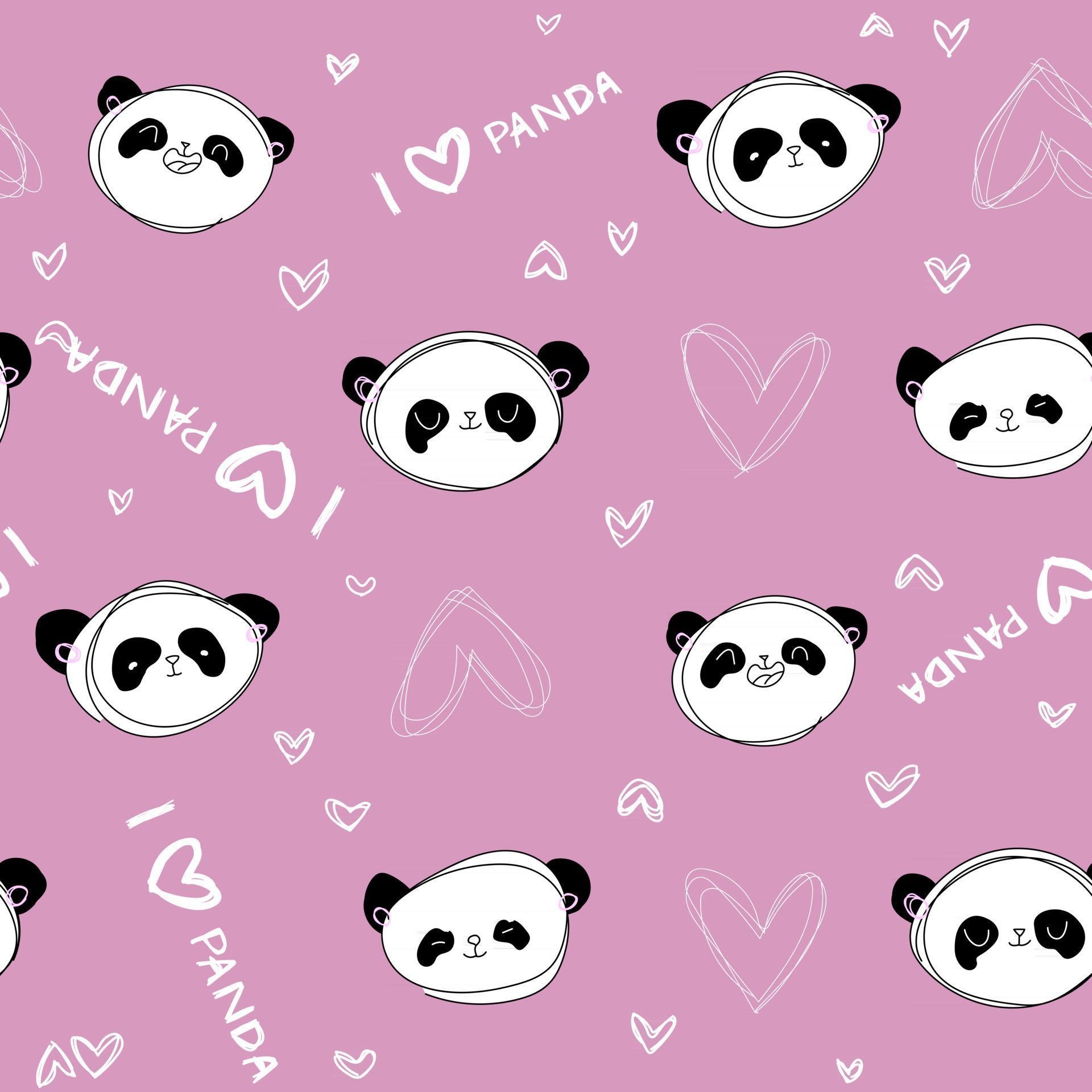 Cute Pink Panda Wallpapers - Top Free Cute Pink Panda Backgrounds ...