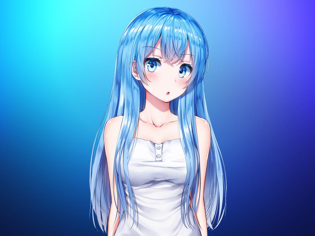 Light Blue Anime Wallpapers - Top Free Light Blue Anime Backgrounds ...