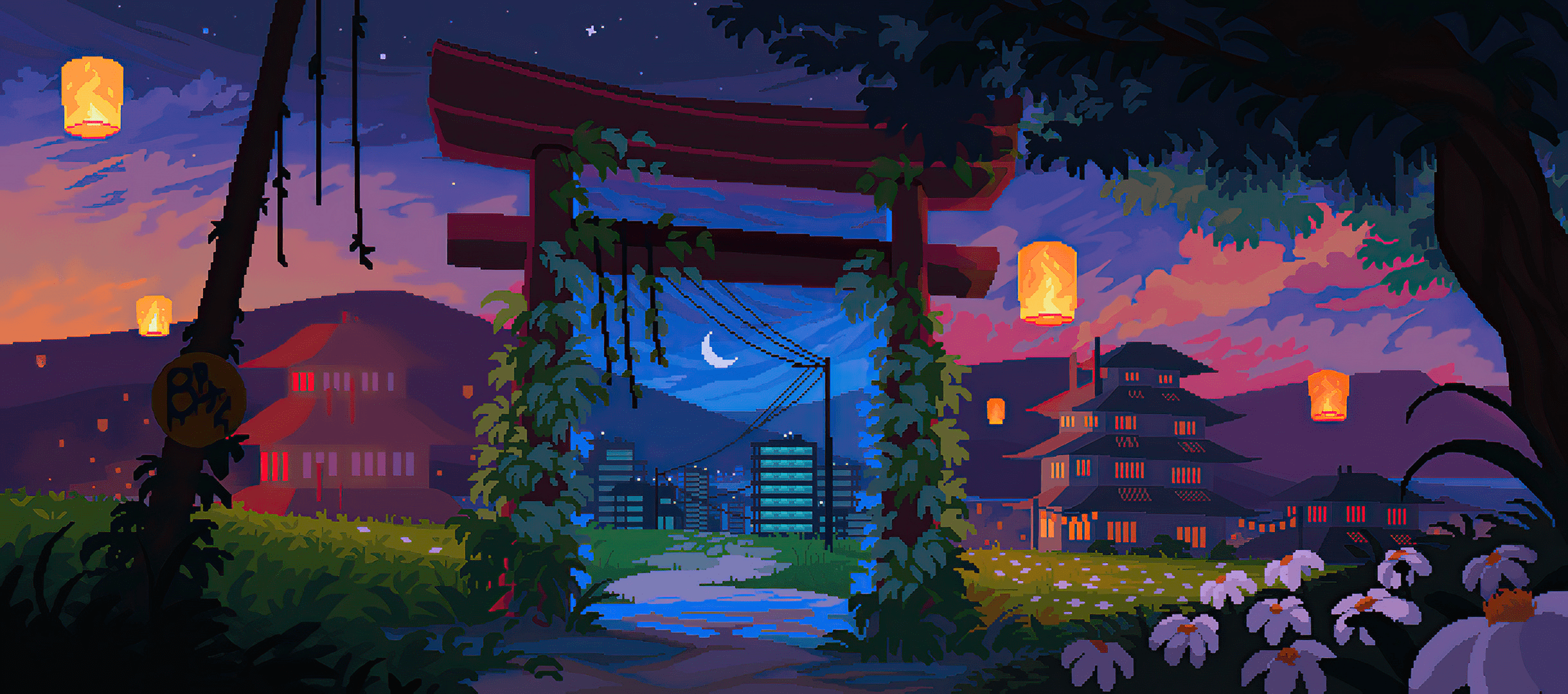 Pixel Art Night Wallpapers - Top Free Pixel Art Night Backgrounds ...