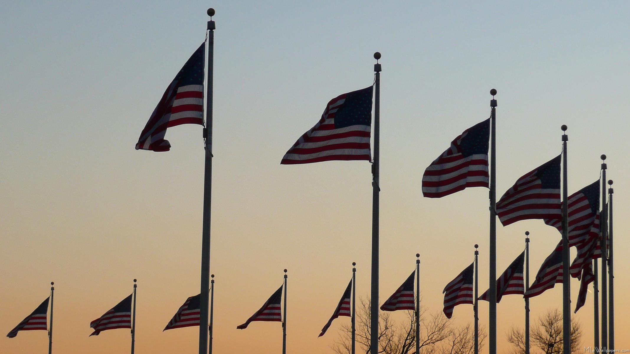 American Flag Sunset Wallpapers - Top Free American Flag Sunset ...