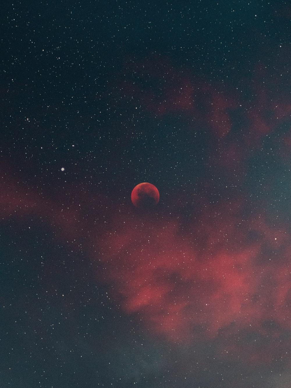 Red Moon Night Sky Wallpapers - Top Free Red Moon Night Sky Backgrounds ...