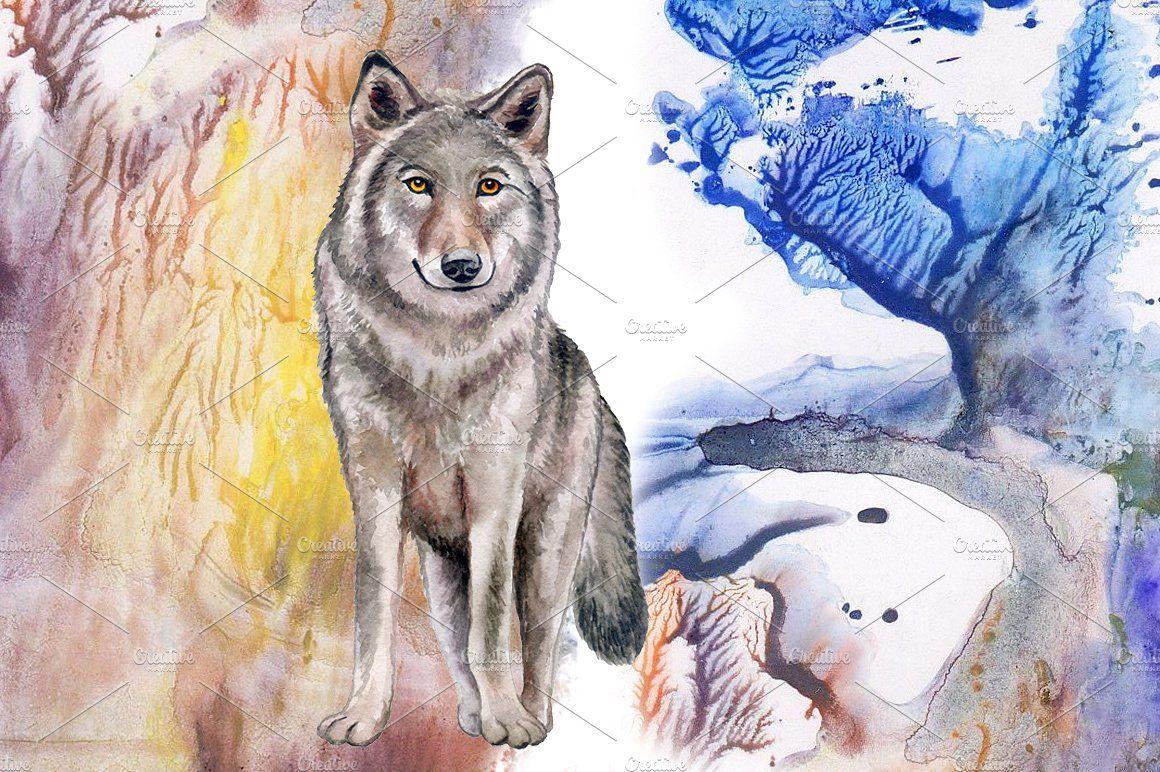 Watercolor Wolf Wallpapers - Top Free Watercolor Wolf Backgrounds ...