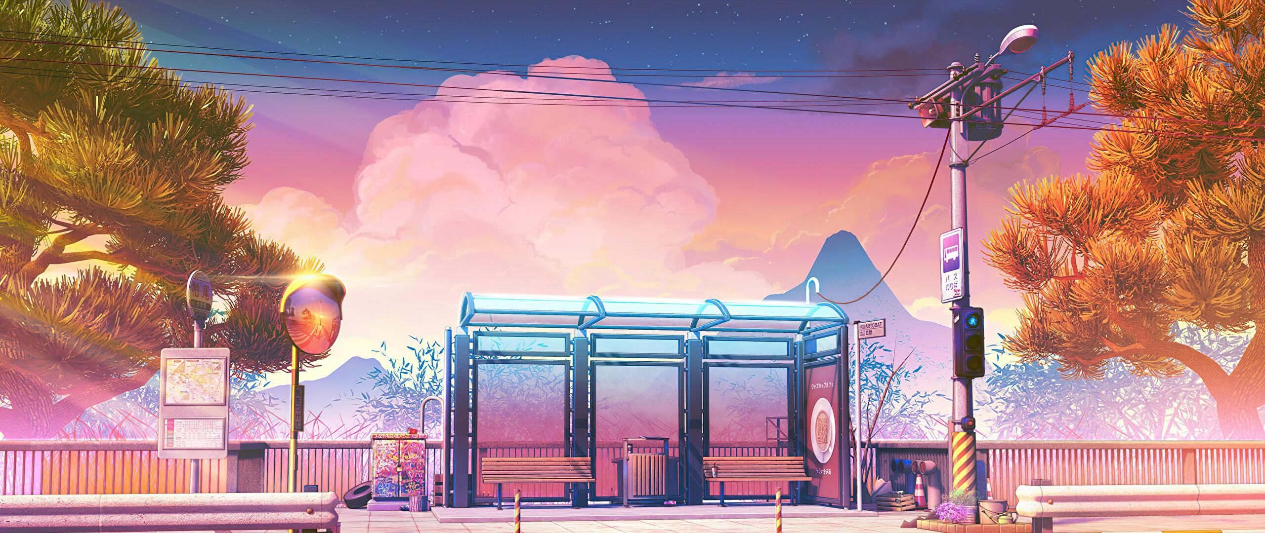 Bus Stop Wallpapers - Top Free Bus Stop Backgrounds - WallpaperAccess