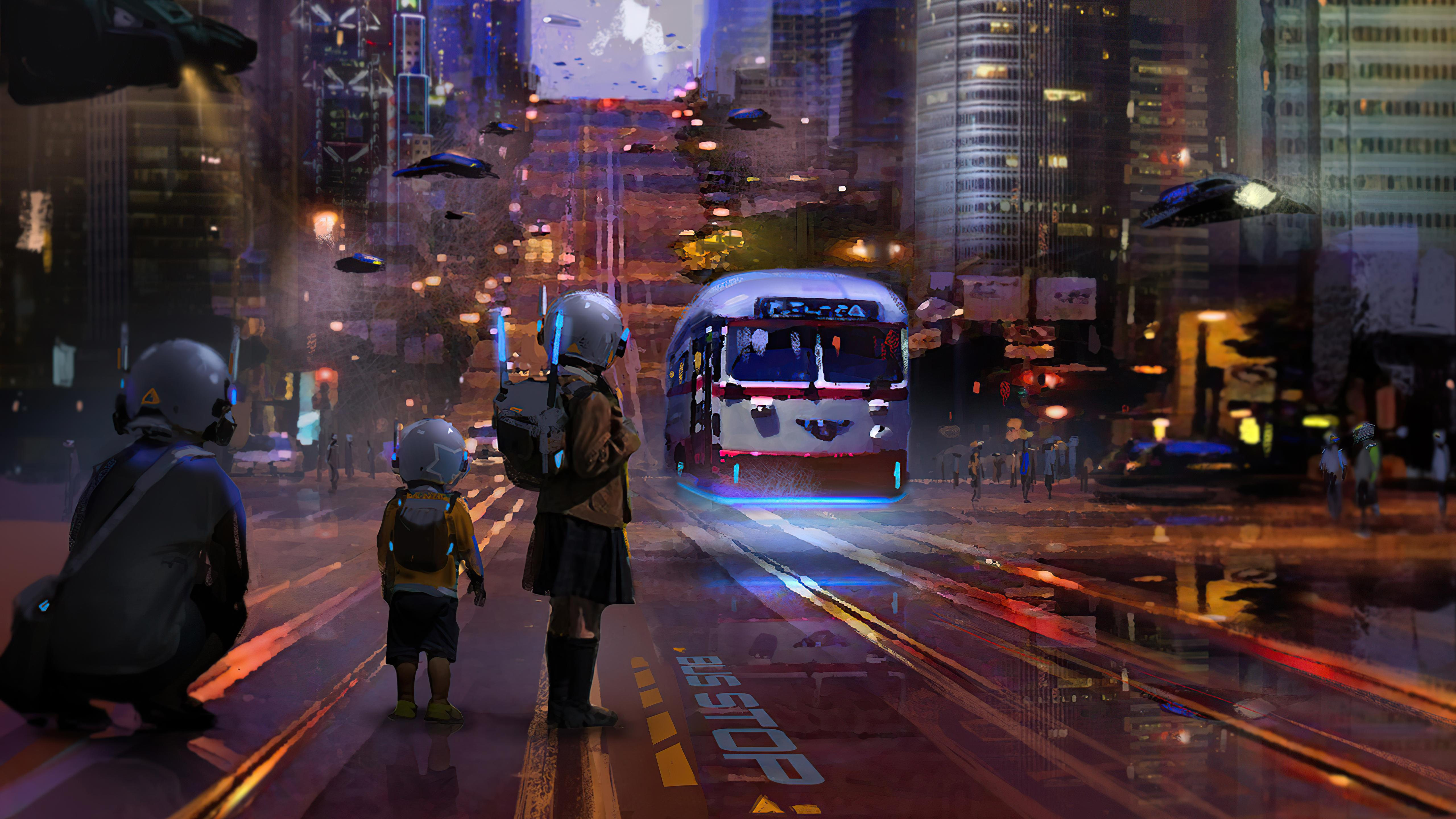 Bus Stop Wallpapers - Top Free Bus Stop Backgrounds - WallpaperAccess