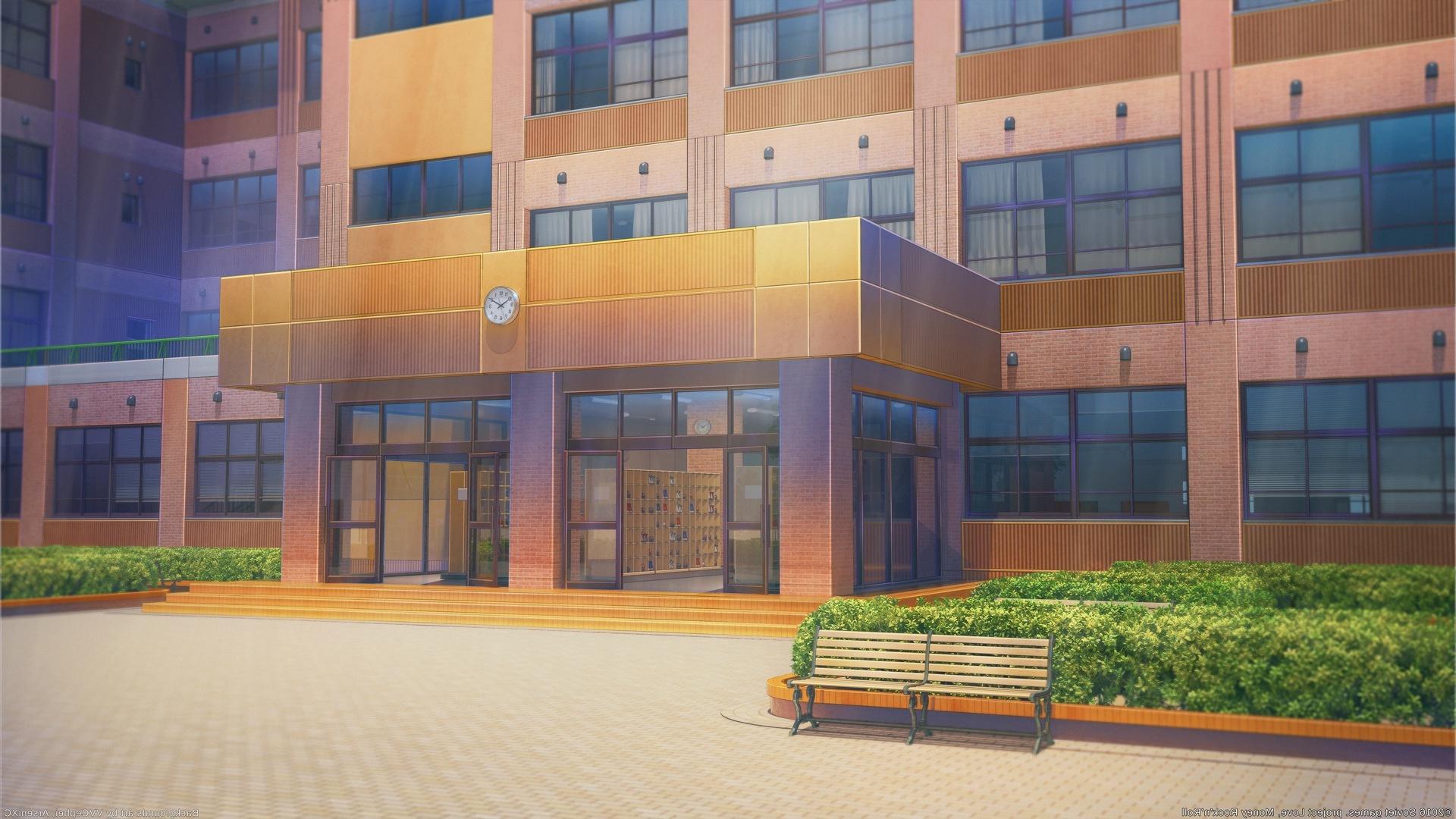 Anime School Building Wallpapers - Top Free Anime School Building ...