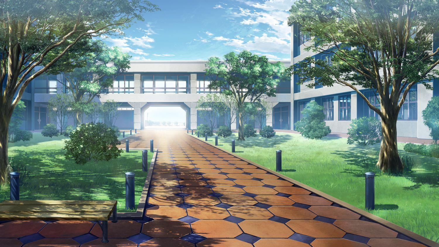 Anime School Building Wallpapers - Top Free Anime School Building ...