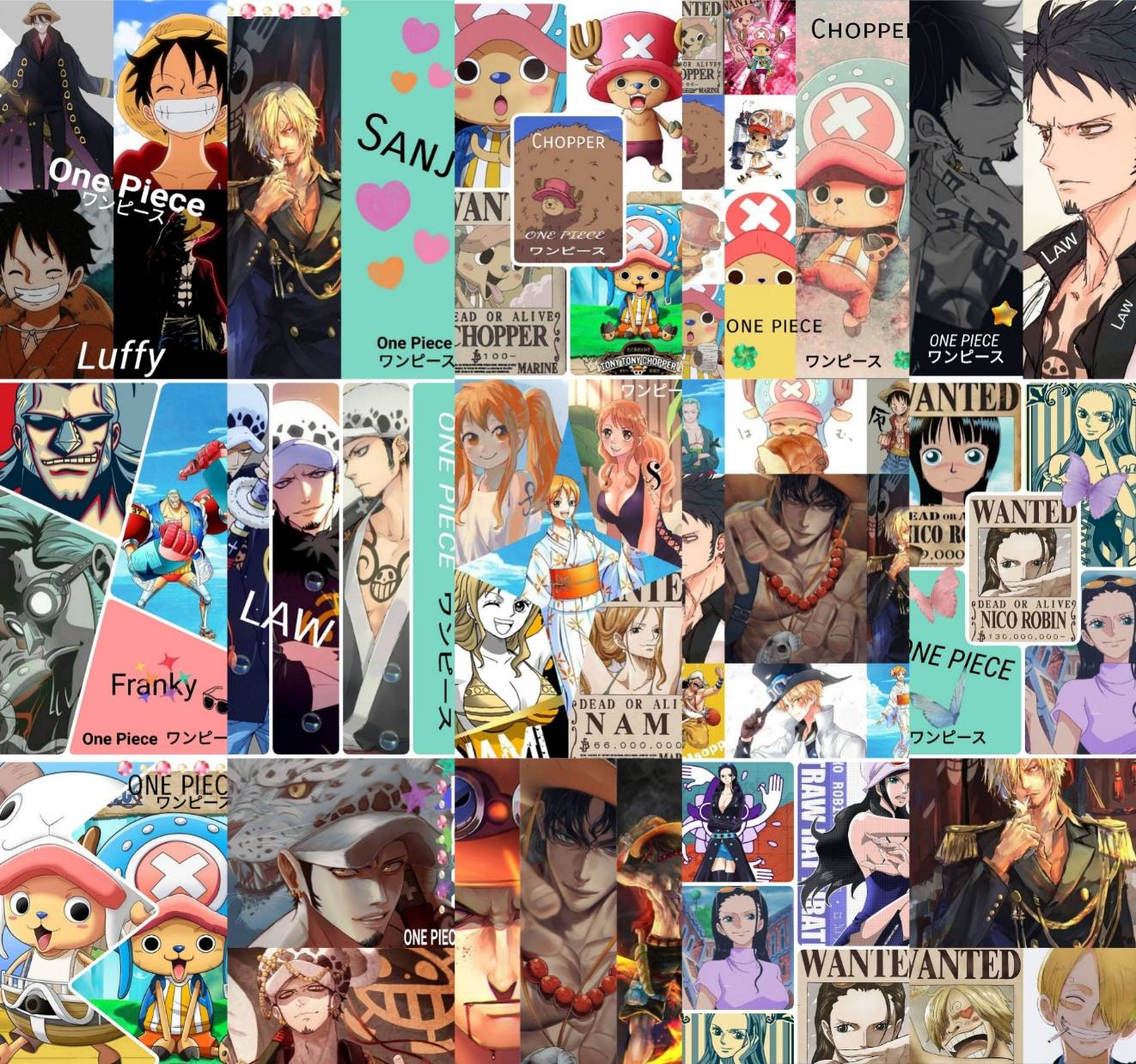 One Piece Collage Wallpapers - Top Free One Piece Collage Backgrounds ...