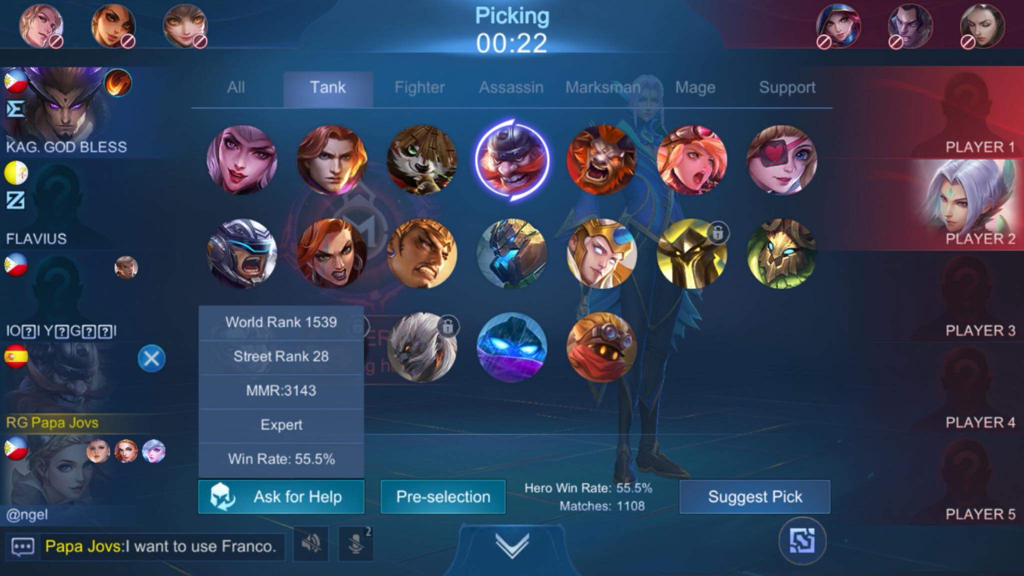 Franco Mobile Legend Wallpapers - Top Free Franco Mobile Legend ...