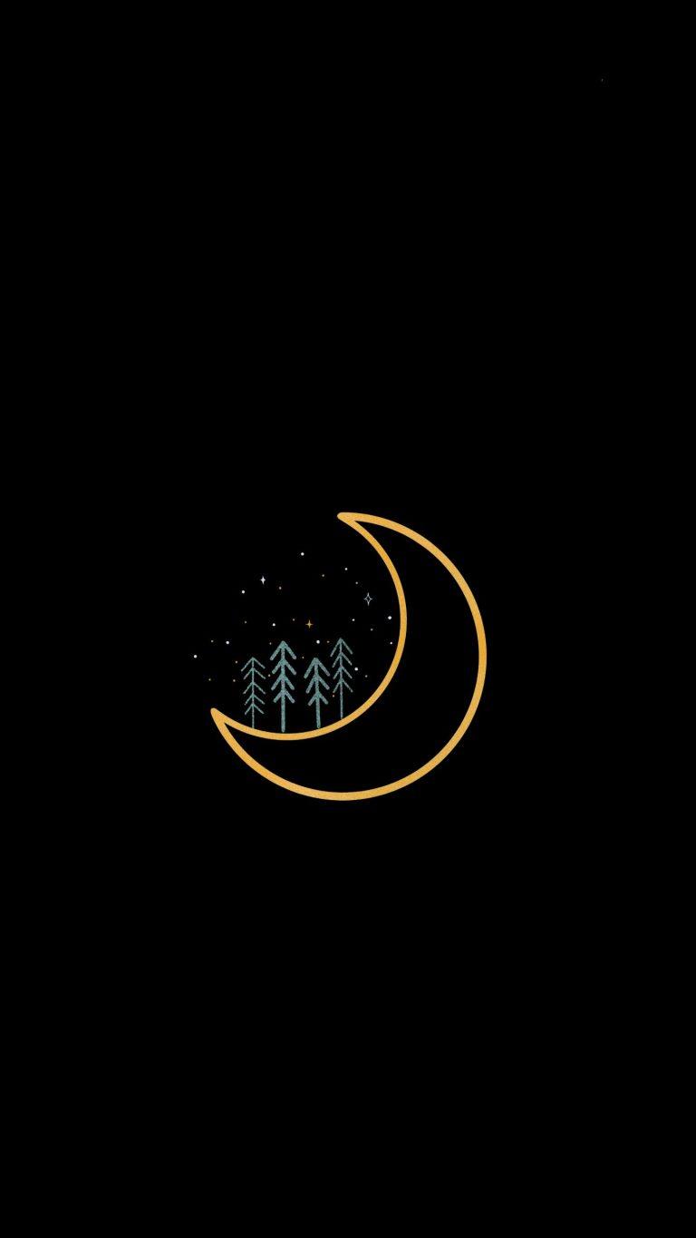 Moon Drawing Wallpapers - Top Free Moon Drawing Backgrounds ...