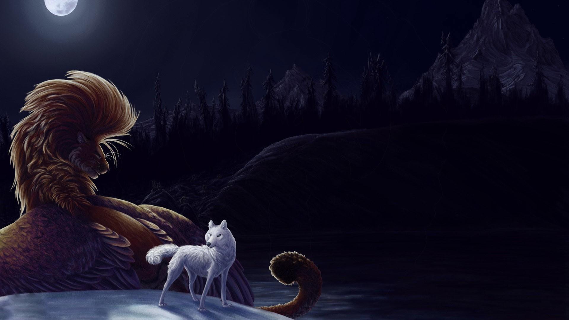 Wolf and Lion Wallpapers - Top Free Wolf and Lion Backgrounds ...