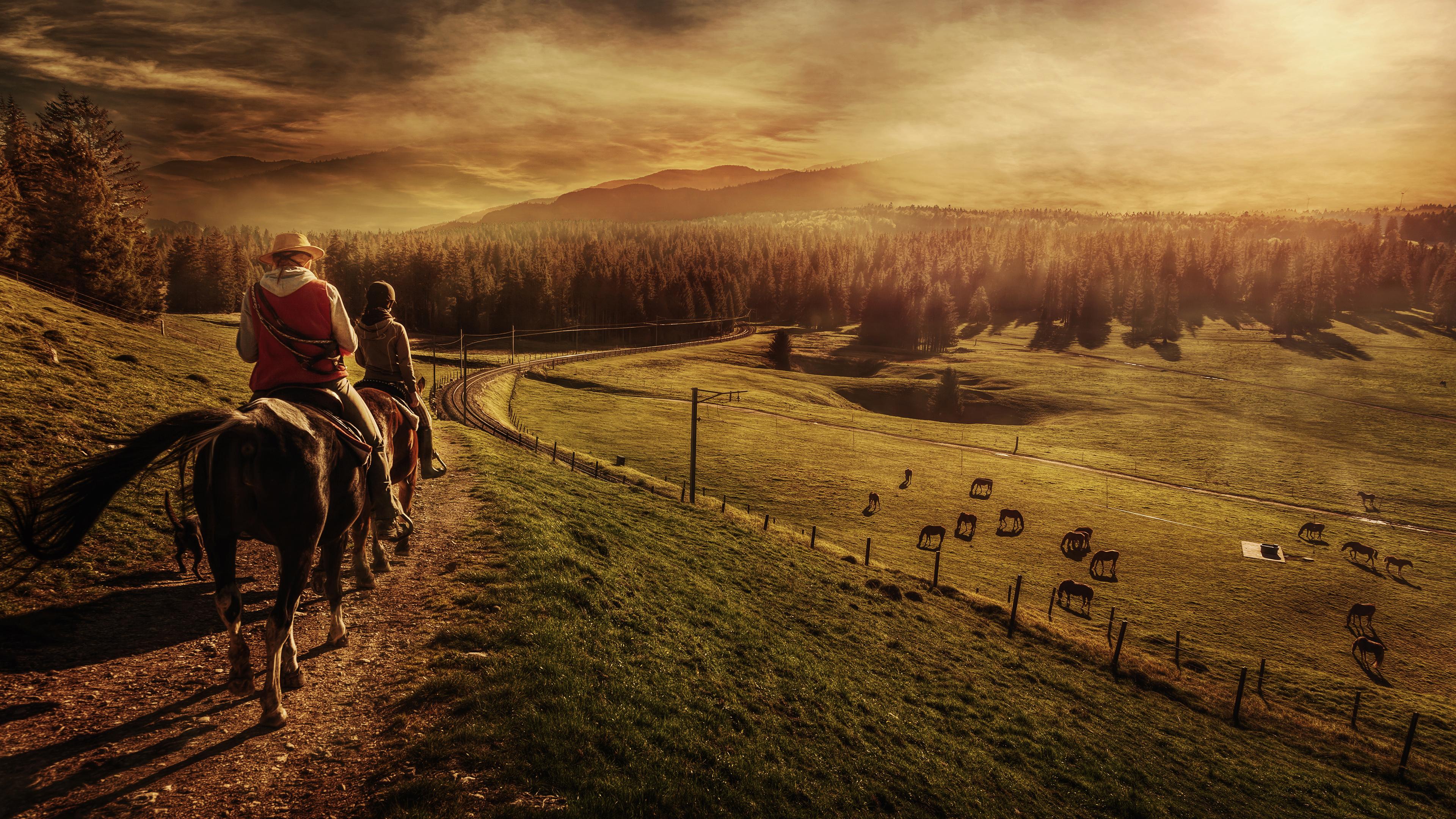Horse Landscape Wallpapers - Top Free Horse Landscape Backgrounds ...