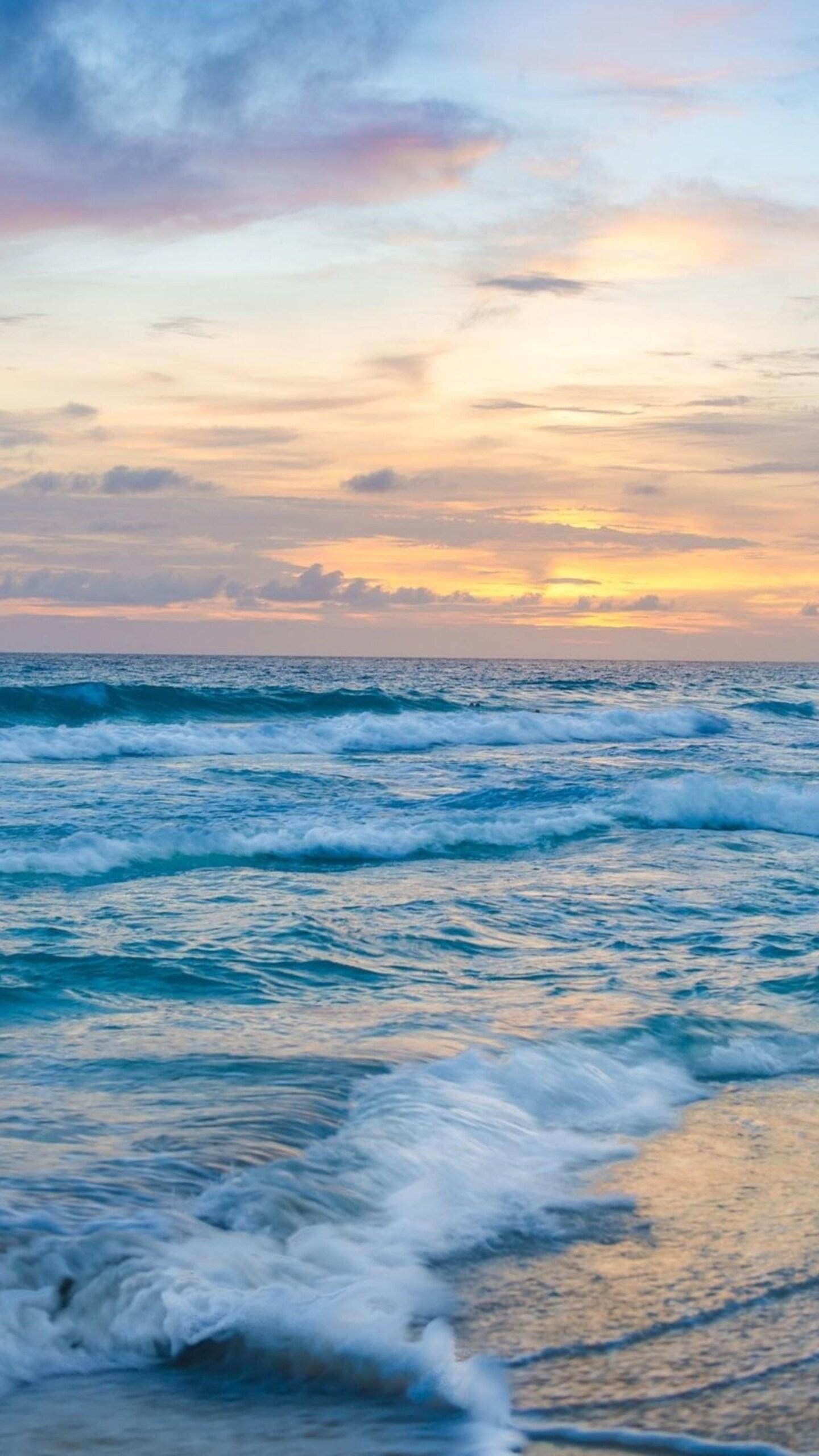 Beach Sunset Ocean Waves Wallpapers - Top Free Beach Sunset Ocean Waves ...
