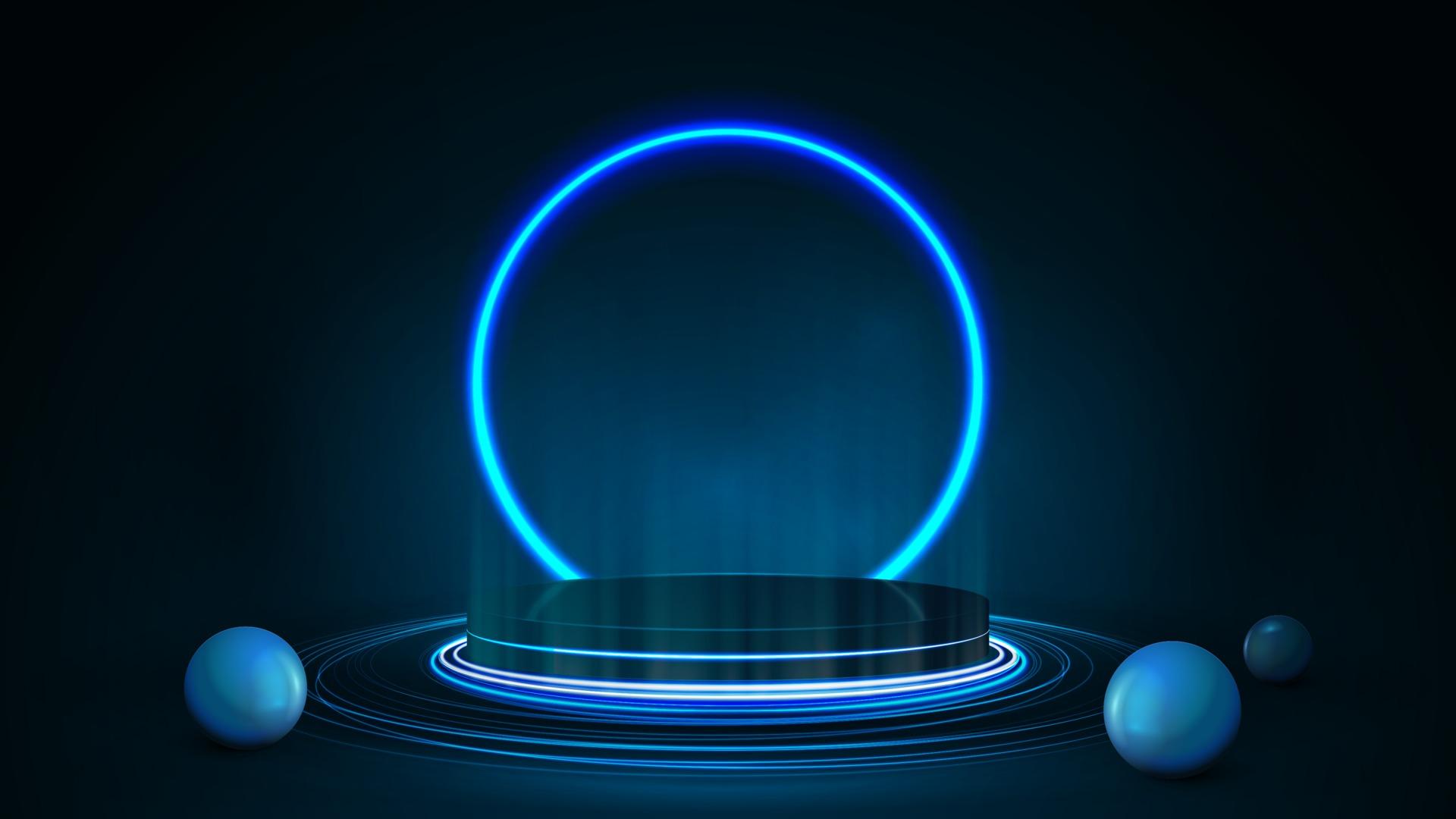 Neon Blue 3D Wallpapers - Top Free Neon Blue 3D Backgrounds ...
