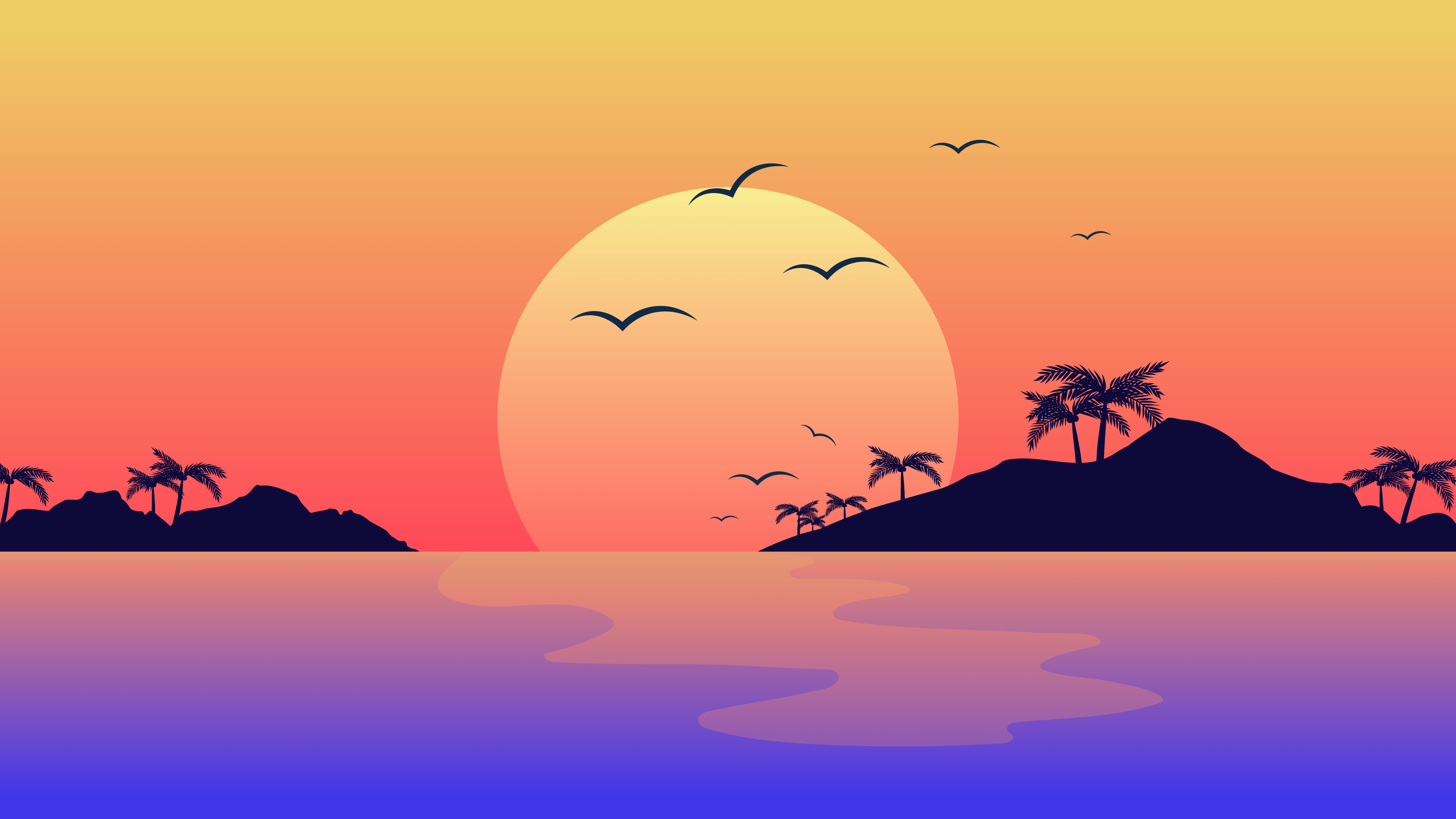 Simple Sunset Wallpapers - Top Free Simple Sunset Backgrounds ...
