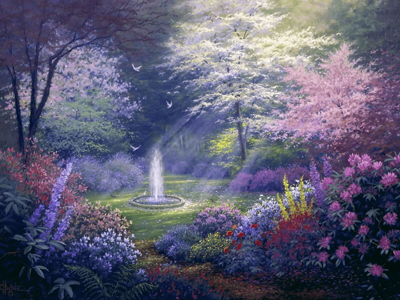 Garden Painting Wallpapers - Top Free Garden Painting Backgrounds ...
