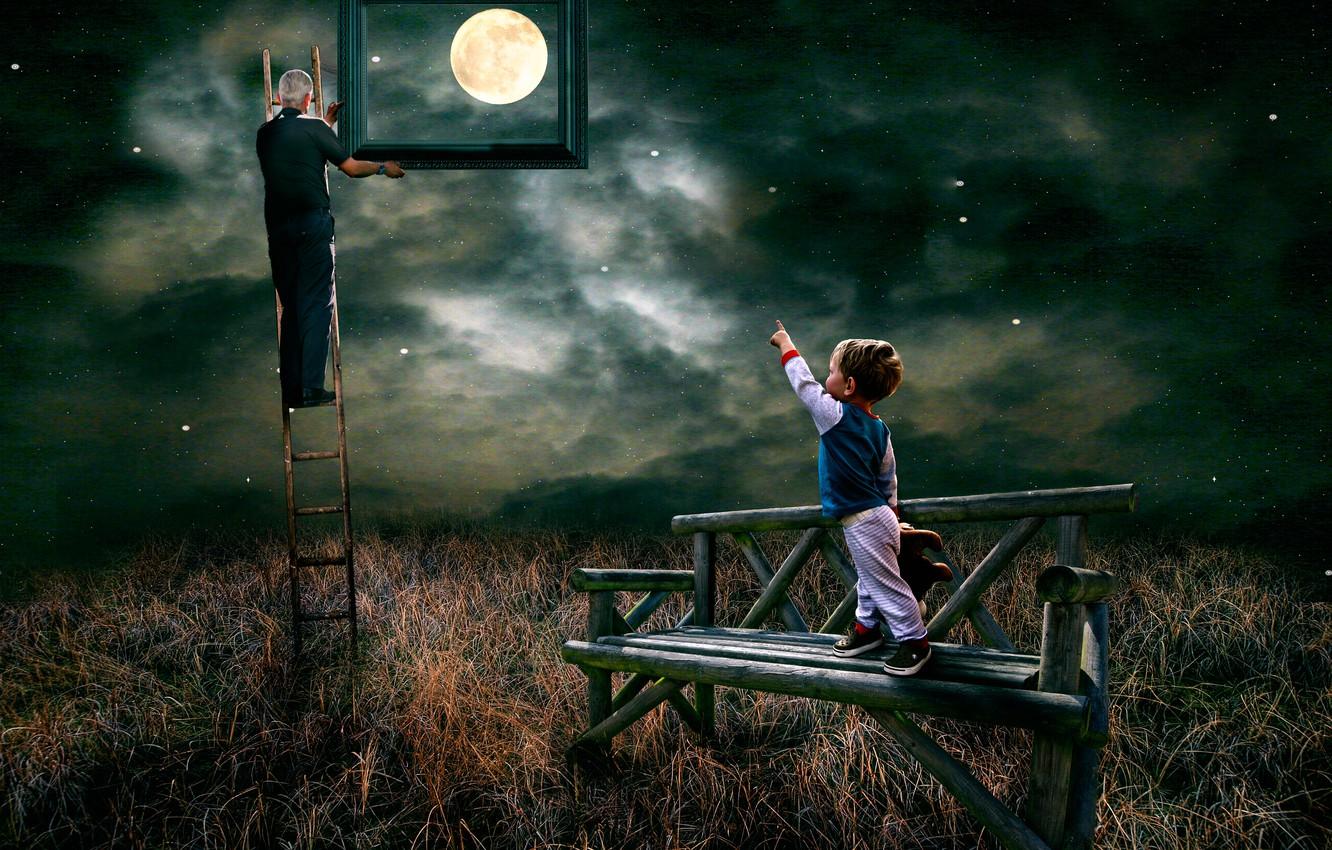 Boy and Moon Wallpapers - Top Free Boy and Moon Backgrounds ...