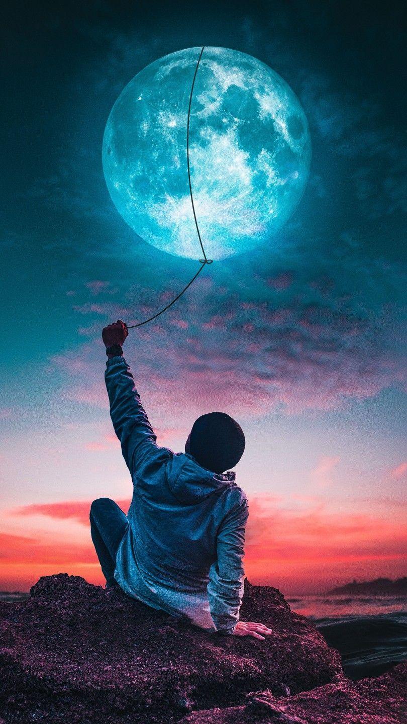 Boy and Moon Wallpapers - Top Free Boy and Moon Backgrounds ...