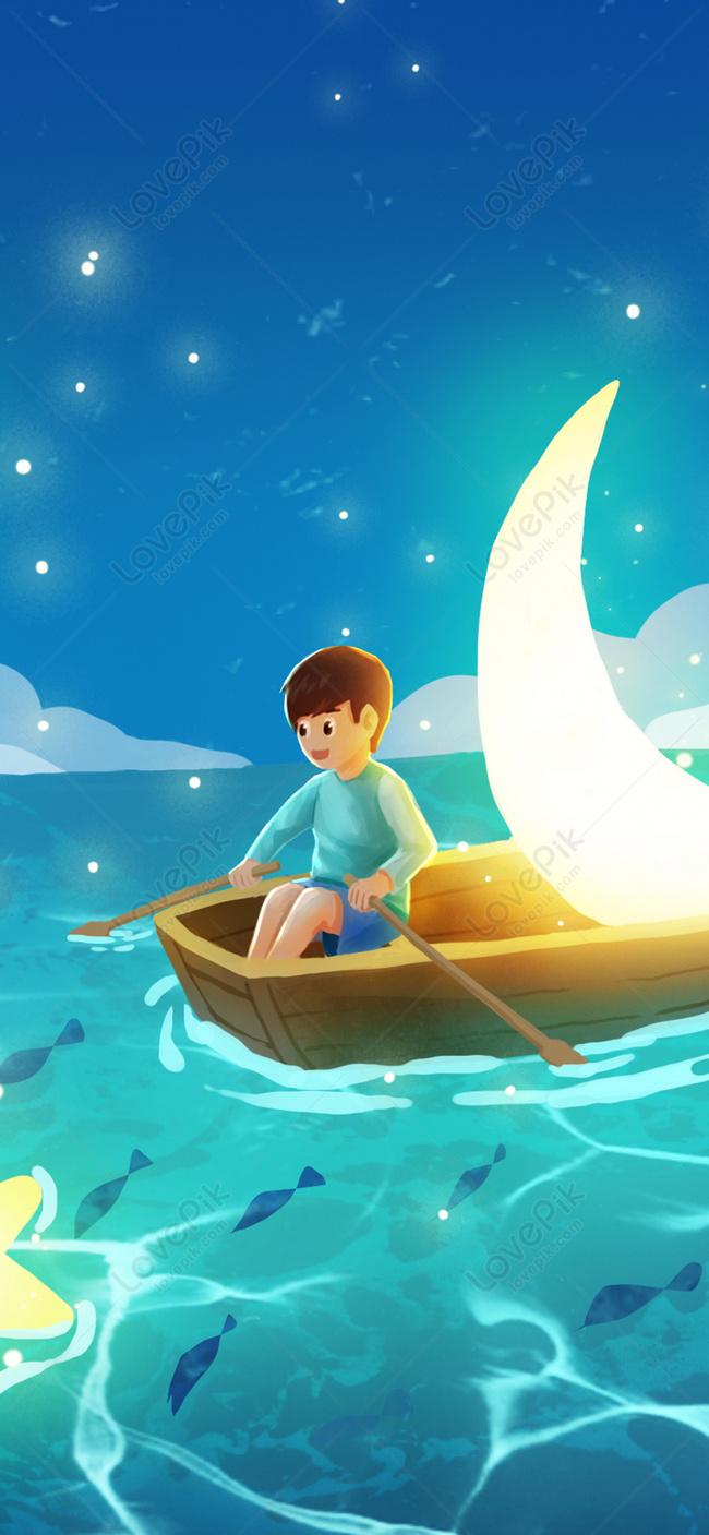 Boy and Moon Wallpapers - Top Free Boy and Moon Backgrounds ...
