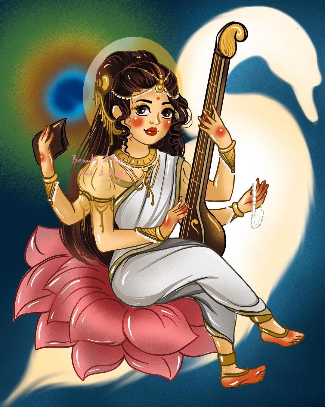 Saraswati Ji Wallpapers - Top Free Saraswati Ji Backgrounds ...