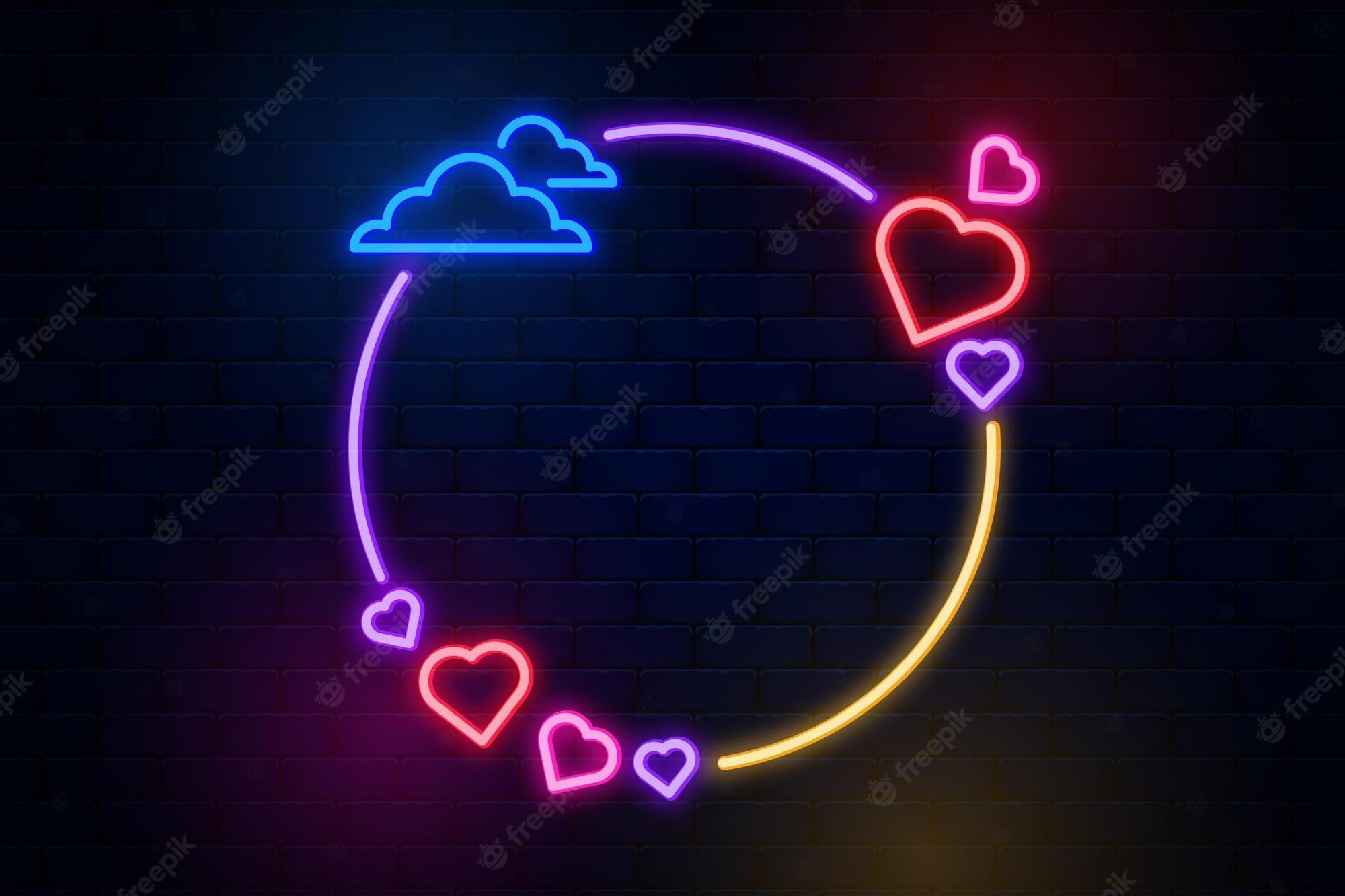 Beautiful Neon Heart Wallpapers - Top Free Beautiful Neon Heart ...