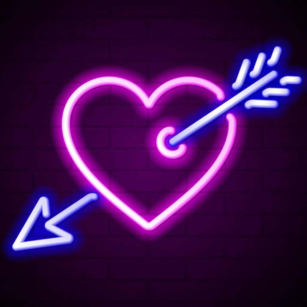 Blue Neon Heart Wallpapers - Top Free Blue Neon Heart Backgrounds ...
