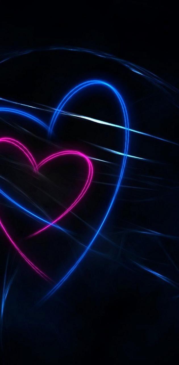 Blue Neon Heart Wallpapers - Top Free Blue Neon Heart Backgrounds ...