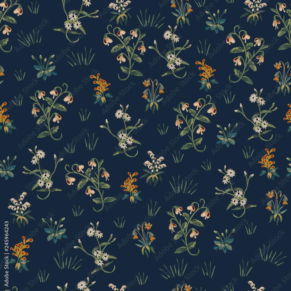 Navy Blue Floral Wallpapers - Top Free Navy Blue Floral Backgrounds ...