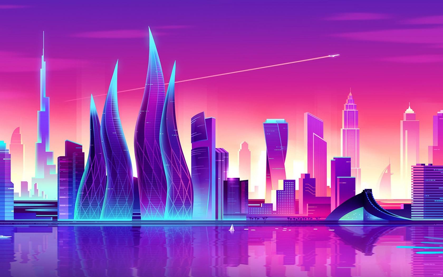 Purple Skyline Wallpapers - Top Free Purple Skyline Backgrounds ...