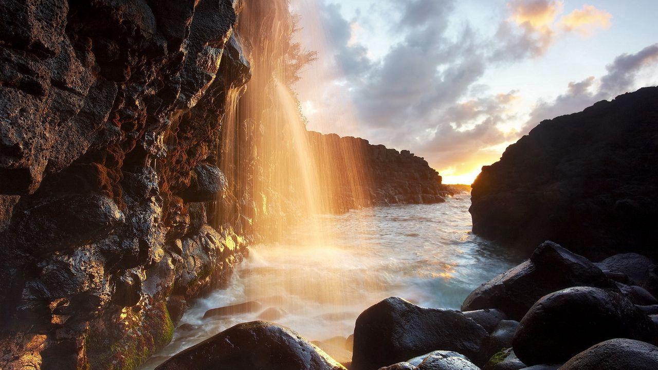 Sun Waterfall Wallpapers - Top Free Sun Waterfall Backgrounds ...