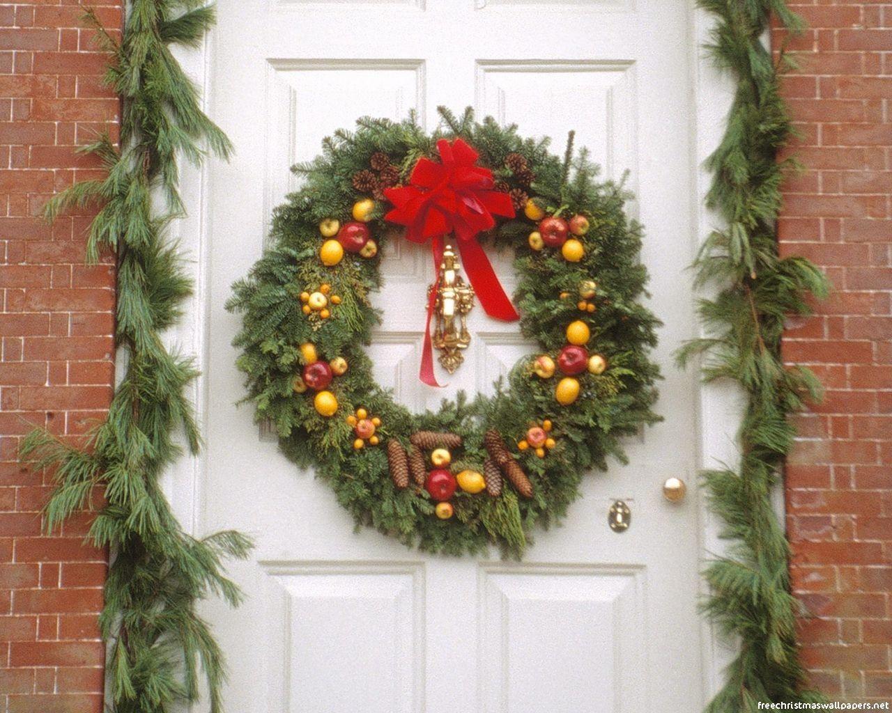 Christmas Wreath Wallpapers - Top Free Christmas Wreath Backgrounds ...
