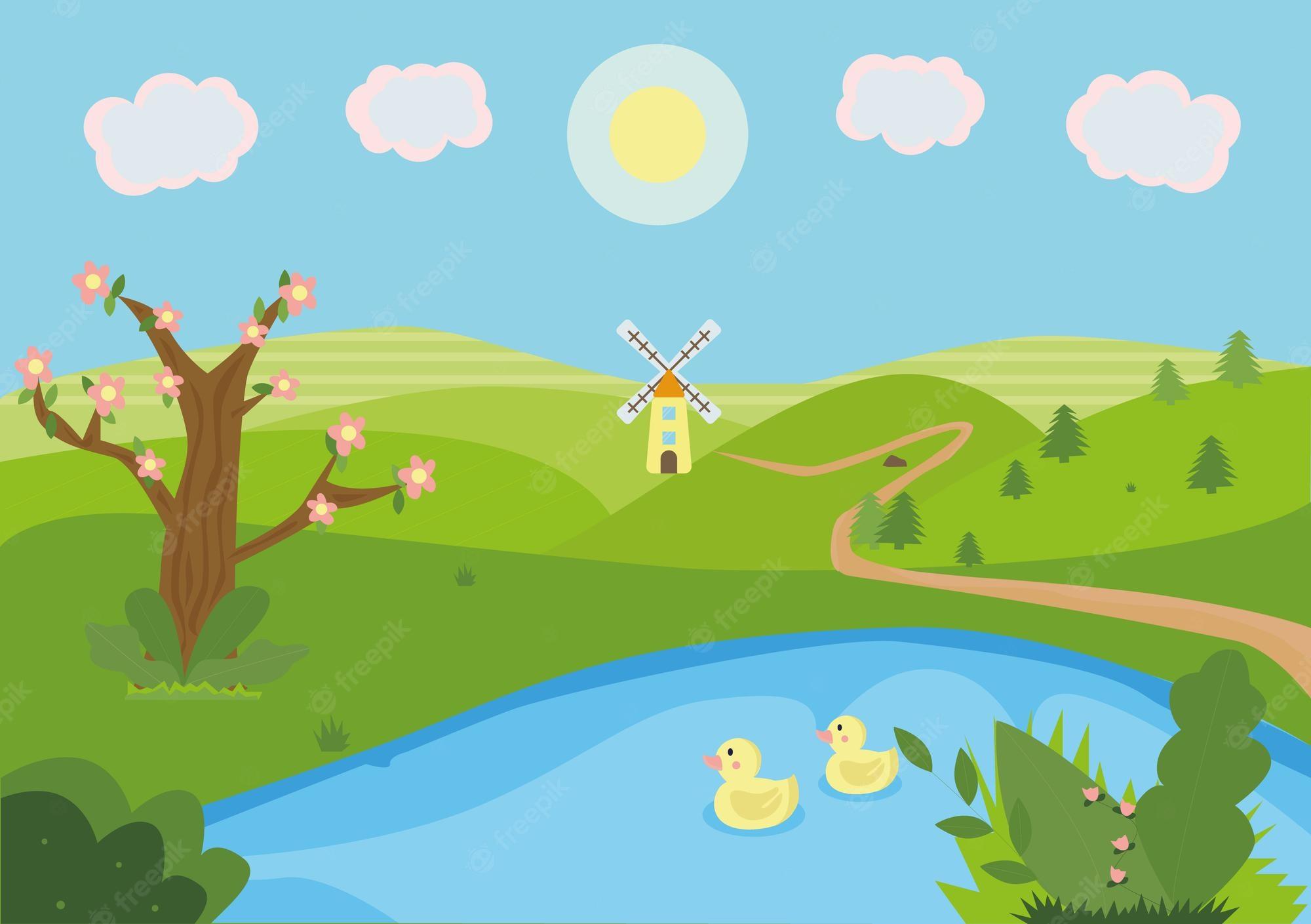 Cartoon Landscape HD Wallpapers - Top Free Cartoon Landscape HD ...